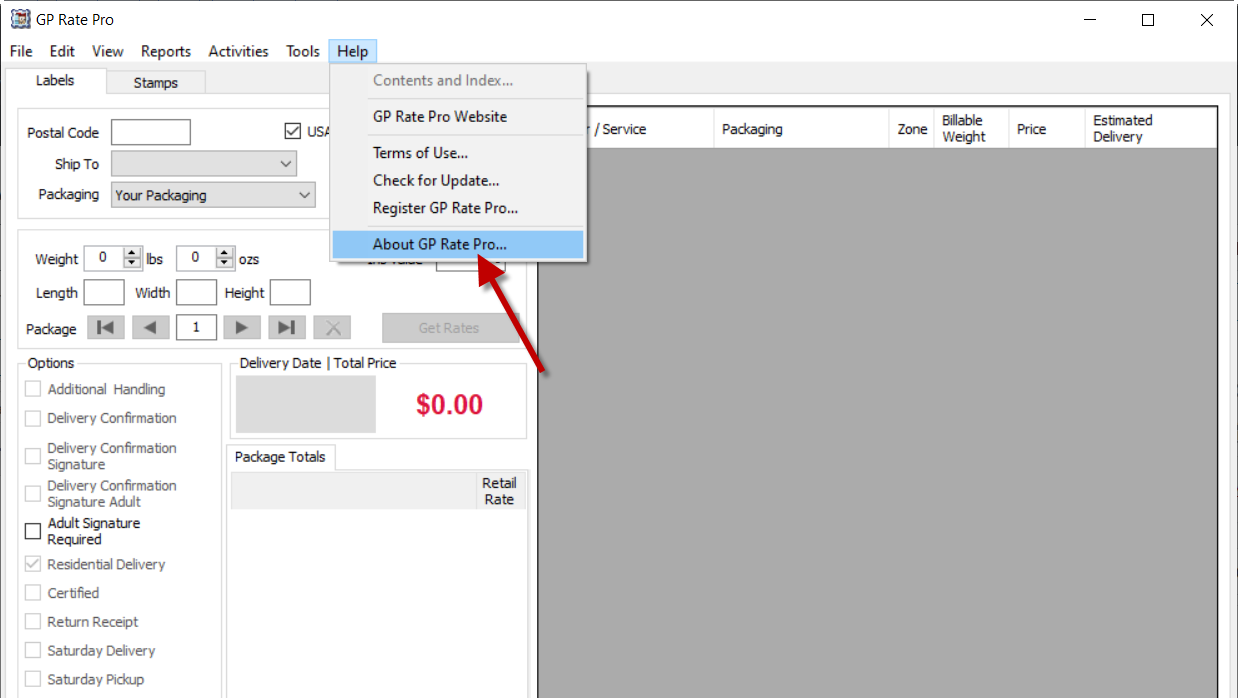 How to verify GP Rate Pro’s version number – gpratepro.com